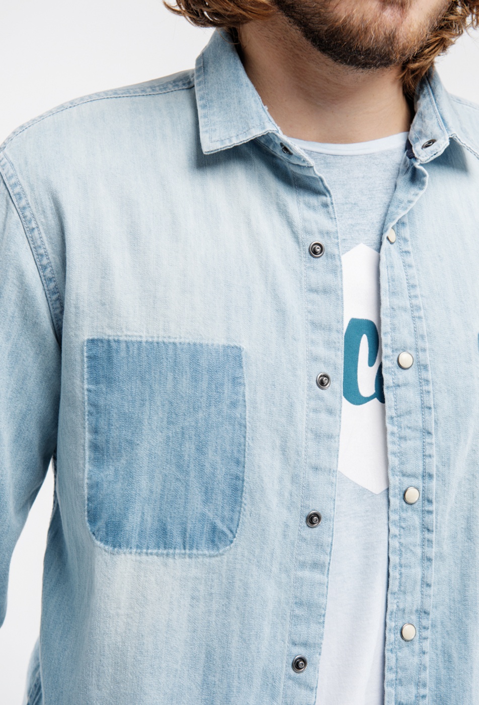 Hemd Dubya Jeanshemd Met Lange Mouwen - Shirts Tops Man - Lee Cooper