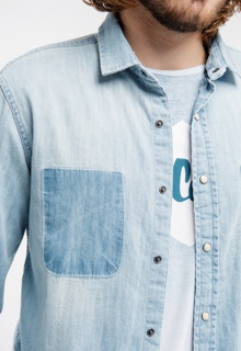 Hemd Dubya Jeanshemd Met Lange Mouwen - Shirts Tops Man - Lee Cooper